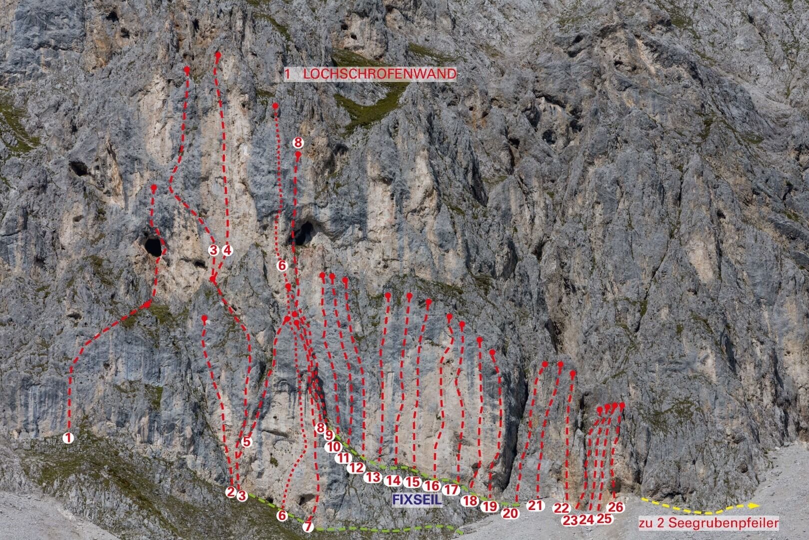 Nordkette / Kletterarena Seegrube / Mehrseillängen Routen - Climbers ...